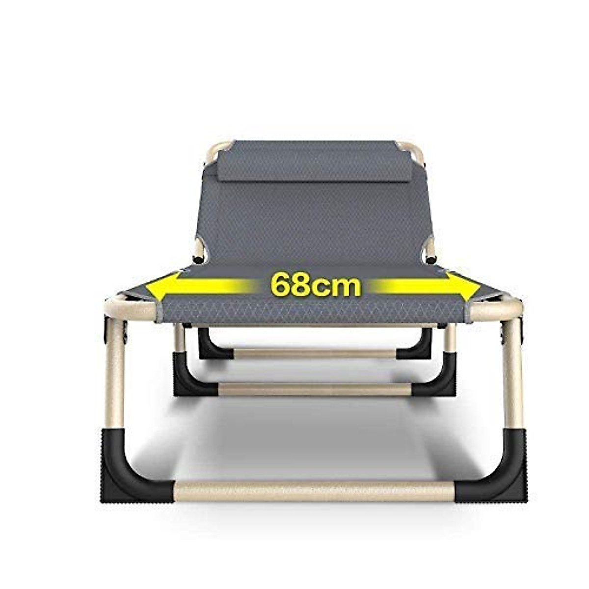 Folding Garden Sun Lounger Chair, Desks and Chairs Folding Sunbeds, Flat Sun Loungers, Adjustable Backrest Outdoor Recliner Needed (Navy)