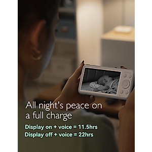 Momcozy Video Baby Monitor, 1080P 5" HD Baby Monitor with Camera and Audio, Infrared Night Vision, 5000mAh Battery, 2-Way Audio, Temperature Sensor, Lullabies and 960ft Range, Ideal for New Moms