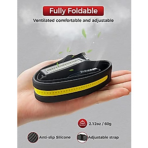 Rechargeable Headlamp【2 Pack】, Rechargeable Head Lamp LED Super Bright HeadLamps for Adults 230° Wide Beam Camping Head Light for Head USB Charging for Camping Accessories, Hardhat Light, Repairing