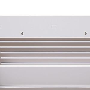 LUOSHALIYA Shoe Storage Cabinet, 3-Layer Shoe Organizer 19.29(L) x6.69(W) x42.91(H) inches, White Tipping Shoe Cabinet for Entryway, Living Room, Bedroom