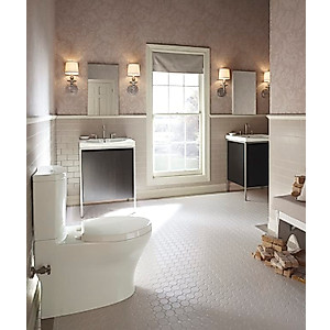 KOHLER 3569-0 Persuade Curv Toilet Tank, Dual-Flush 1.0 GPF or 1.6 GPF, Top-Mount Two-Button Flush, Toilet Tank Only, White