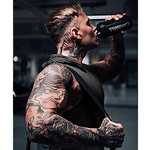 Men's Workout Bodybuilding Hoodies Tshirt Athletic Fitness Training Tank Tops Cotton Gym Hooded Top Cut Off Sleeveless Muscle T-Shirt 3 Pack Black+White+Red L