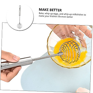 SHOWERORO Stainless Steel Beater Whisk Hand-held for Cooking Whisk for Sauce Beverage Non Design