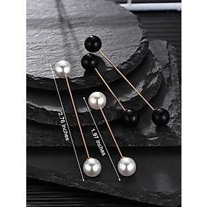 6 Pieces Sweater Shawl Clips Retro Pearl Brooch Pins Crystal Cardigan Collar Clip Dress Shirt Clip for Back Cinch and Waist for Women Girl Clothing Costume Accessory