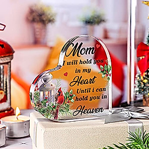 Red Memorial Cardinal Gift Sympathy Bereavement Gift Dad/ Mom in Heaven Christmas Cardinal Memorial Gifts for Loss of Mom/ Dad In Memory of Mom Gift Christmas in Heaven Remembrance Gifts (Mother)