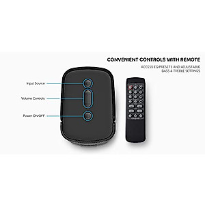 Creative T100 2.0 Compact Hi-Fi Speakers, up to 80W Peak Power with Bluetooth 5.0, Optical-in, AUX-in, Wide Soundstage and Audio Clarity with Bass Control for Computers and Laptops (Black)