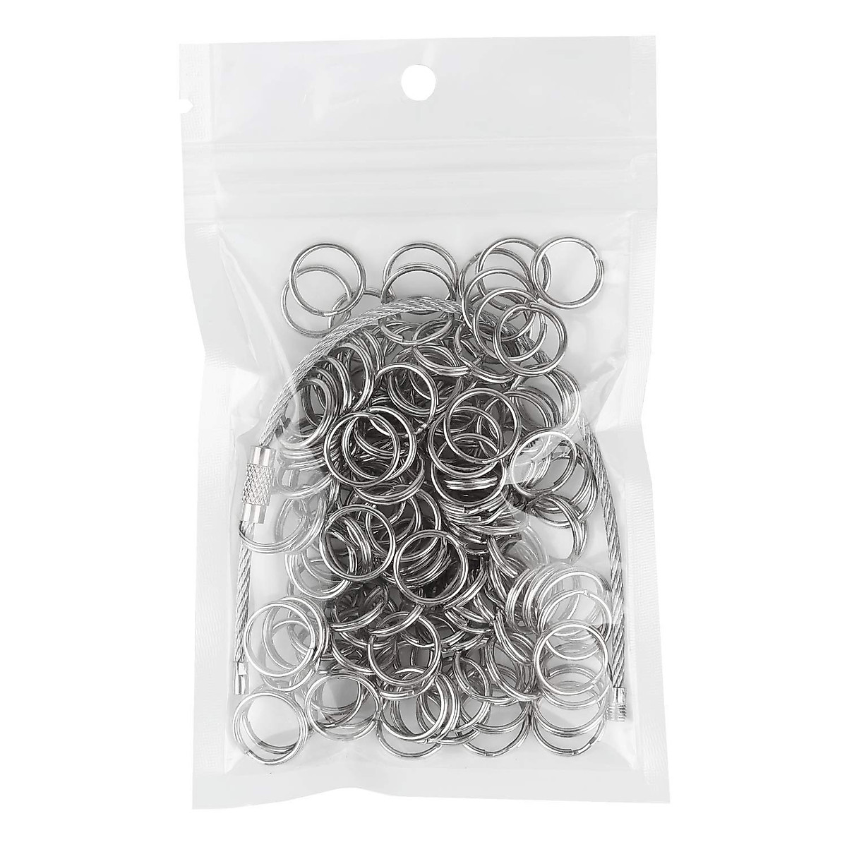 Pawfly 100 Pack 1/2 Inch Mini Split Jump Ring with Double Loops Small Metal Rings Connectors for Jewelry Necklaces Bracelets Earrings Crafts Ornaments and DIY Arts