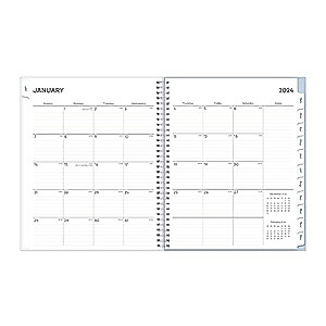 2024 Blue Sky™ Carlsen Weekly/Monthly Planning Calendar, 8-1/2" x 11", Multicolor, January to December 2024, 143963