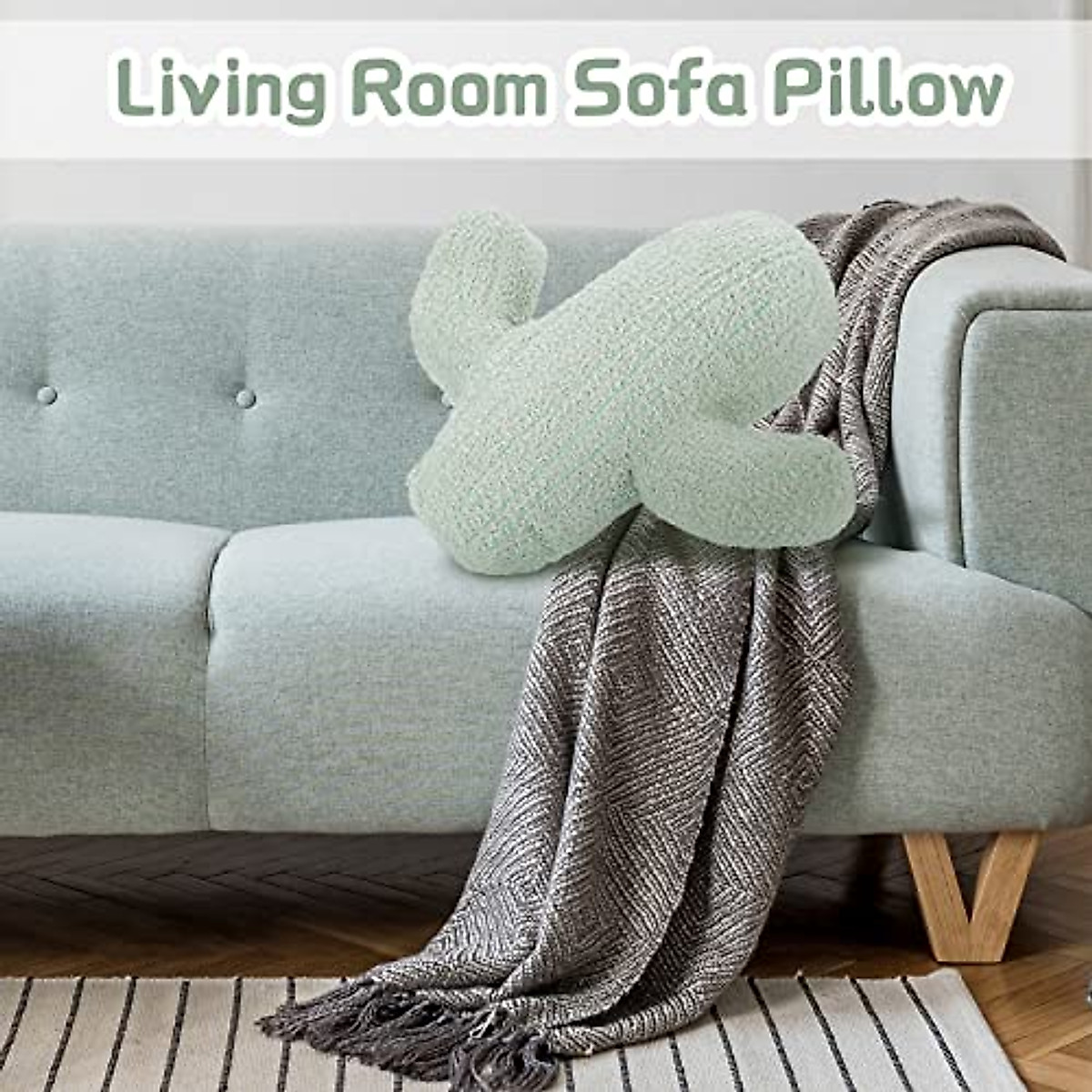 16 Inches Cactus Shape Pillow Cute Throw Pillow Succulent Pillow 3D Shaped Throw Pillow Sofa Cactus Shaped Pillow Plush Cactus Decorative Pillow Office Bed Cushion