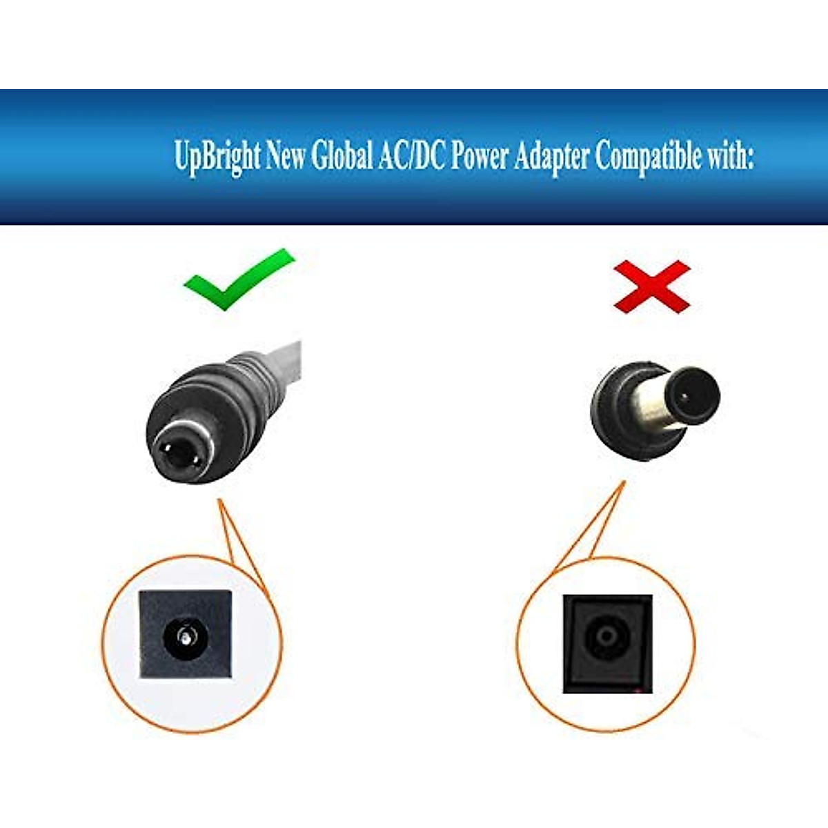 UpBright 20V AC/DC Adapter Compatible with Sony RDP-XF300iP RDP-X50iP RDP-X60iP RDP-X80iP RDP-XF100iP RDP-X200iP RDP-XF300IPN RDP-X200P RDP-X300IP Speaker Dock AC-S20RDP AC-S20RDP3A 2.5A 3A Power Cord