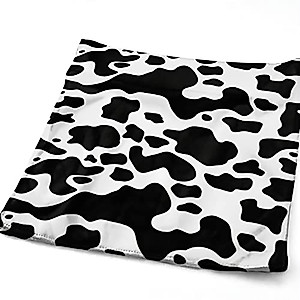 Cafl Black and White Cowhide Texture Hand Towels Cow Print Towels for Bathroom Microfiber Highly Absorbent Face Towels Sport Sweat Towel Gym Yoga Spa Pool 12 x 27.5in