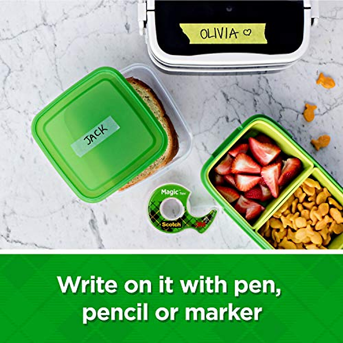 Scotch Brand Magic Tape, Standard Width, Engineered for Office and Home Use, Matte Finish, 3/4 x 1296 Inches, Boxed, 6 Rolls (810-6PK), Transparent