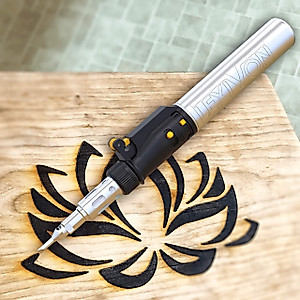 LEXIVON Butane Soldering Iron Multi-Purpose Kit | Cordless Self-Igniting Adjustable Flame 7-Tip Set | Pro-Grade (LX-770)