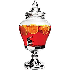 AquaNation BPA Free Replacement Cooler Faucet Water Bottle Jug Ceramic Water Crock Reusable Spigot Spout Water Beverage Lever Pour Dispenser Valve Gravity Water Tap - Chrome (1)