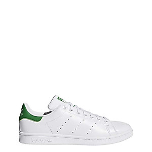 adidas Originals mens Stan Smith Sneaker, Core White/Core White/Green, 8 US