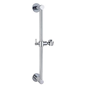 Shower Slide Bar Adjustable Handheld Shower Head Holder Wall Mount - 15inch All-Metal Shower Head Slide Bar Compatible with Bathroom Drill Free Glue Installation - Brushed