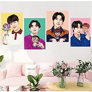 MeiYiYou Bangtan Boys Posters Map Of The Soul 7: Bangtan Boys Photo Wall Deco Posters Personal Album Poster (White)