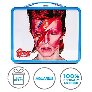 AQUARIUS David Bowie Aladdin Sane Fun Box - Sturdy Tin Storage Box with Plastic Handle & Embossed Front Cover - Officially Licensed Merchandise & Collectible Gift