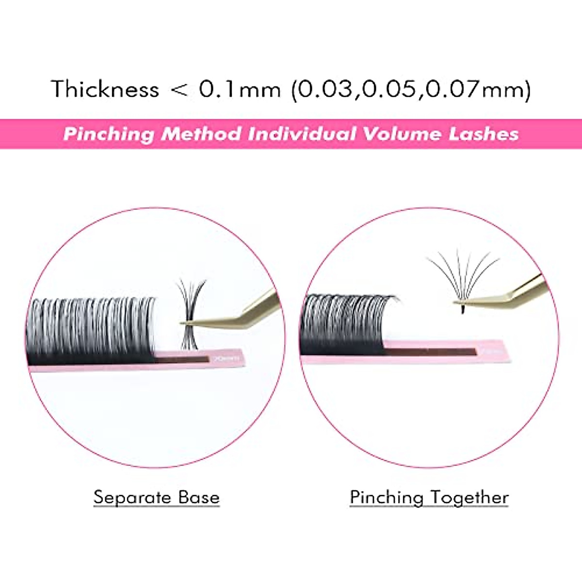 ALLOVE Cashmere Eyelash Extension Classic Lash Extensions 0.05 D Curl 15-20mm Mixed Tray Individual Volume Lash Extensions Lash Trays for Lash Extensions Supplies Single Eyelash Extensions