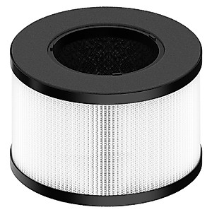 BS-03 True HEPA Replacement Filter Compatible for BS-03 PARTU and Slevoo HEPA Air Purifier with 3-in-1 Filtration System, 1 Pack