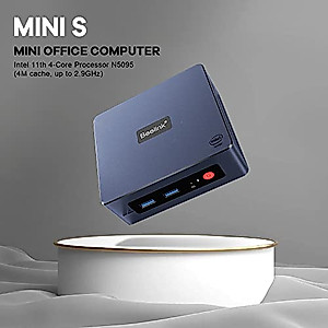 Beelink Mini PC, Mini S Intel 11th Gen 4-Cores N5095, Mini Desktop Computer 8GB DDR4 RAM 128GB SSD, Mini Computer Dual HDMI 4K UHD/Gigabit Ethernet/Dual WiFi/BT4.0/Linux PC(Ubuntu)/HTPC/Family-NAS