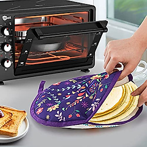 Lyellfe 3 Pack Tortilla Warmer Pouch, 12 Inch Insulated Cloth Taco Warmer Holder for Corn Flour Tortillas, Taco Tuesday Night, Halloween Party, Microwave Oven Freezer Safe