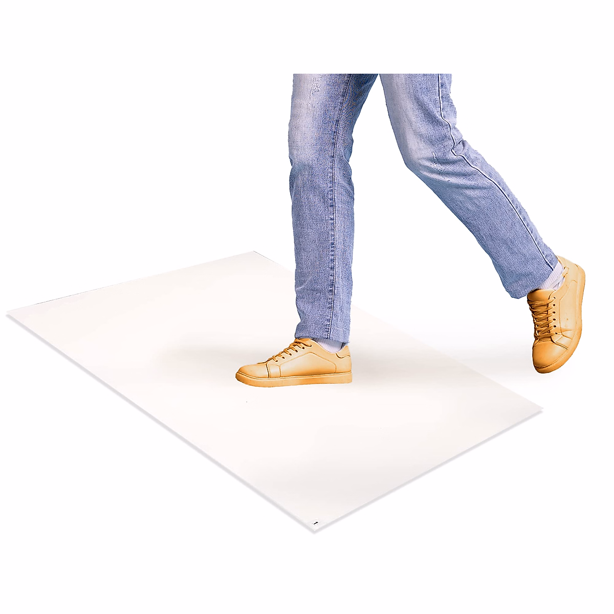 CALPALMY 150 Sheets 24" x 36" Adhesive Mats - Sticky Mat for Laboratories, Homes, Construction Sites, and More - Remove Dust and Dirt from Shoes and Equipment Wheels - White