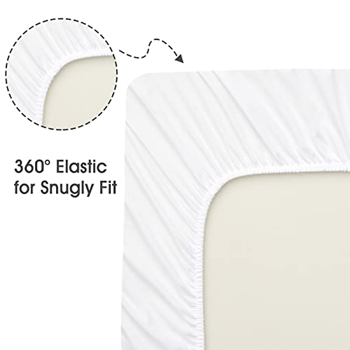 David's Kids 3 Pack Bassinet Sheets, Ultra Soft Silky Breathable Cradle Sheets for Boys Girls Neutral，Univeral Fit for Most Cradle and Bassinet Mattress, White & Light Grey & Pink