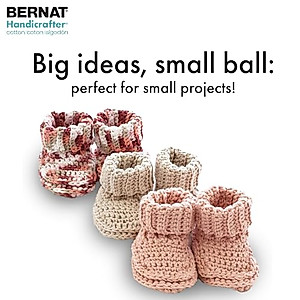 Bernat Handicrafter Cotton Country Red Yarn - 6 Pack of 50g/1.75oz - Cotton - 4 Medium (Worsted) - 80 Yards - Knitting/Crochet