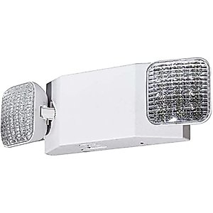 LED Emergency Light with Battery Backup, Adjustable Light Heads, Emergency Exit Lights for Home Power Failure, High Light Output for Commercial Hallways, Stairways, Fire Resistant 120-277V (1 Pack)