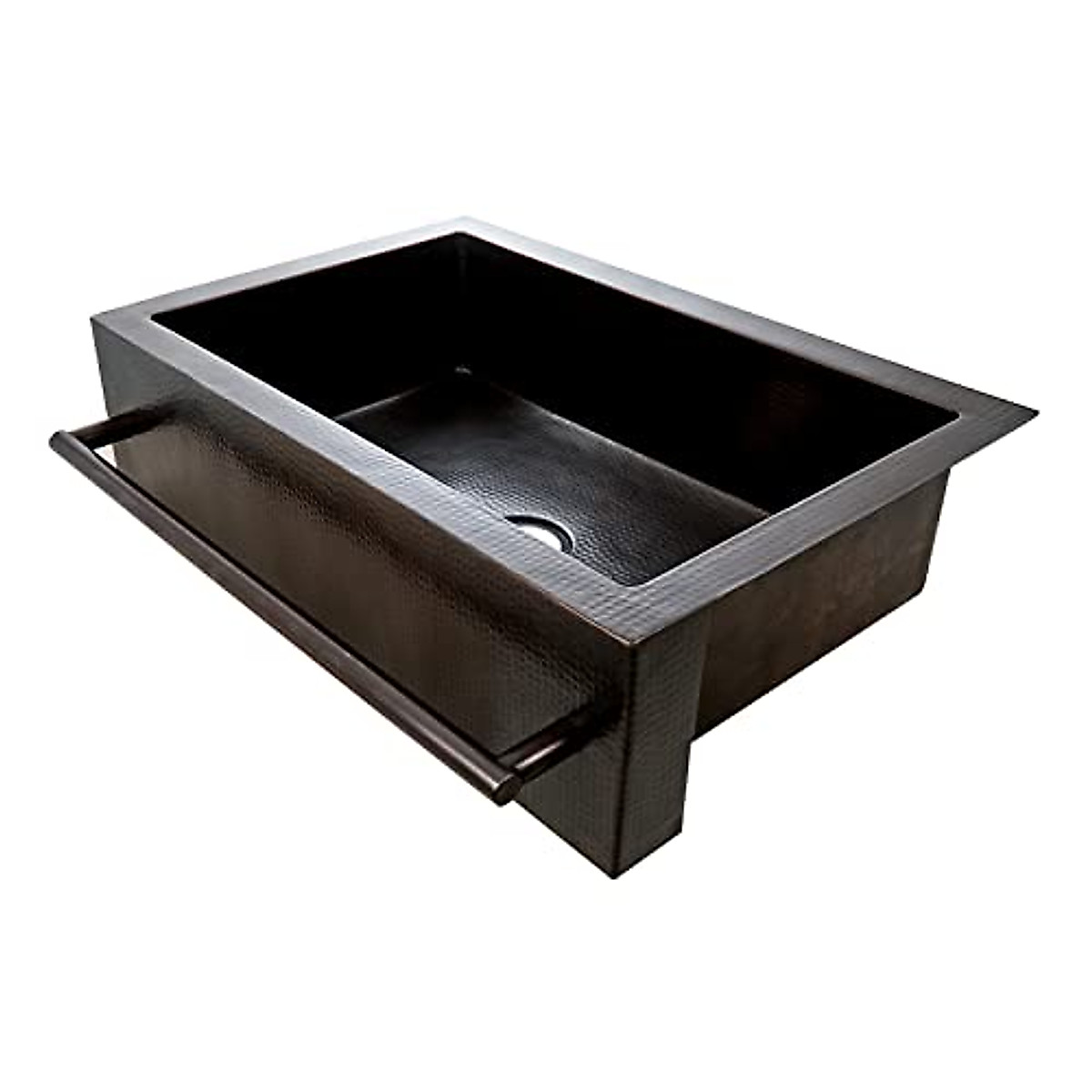 Copper Farmhouse Kitchen Sink Squared Towellbar Design