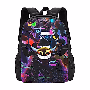 Fri-day Cartoon Night Fun-kins Backpack Cartoon Laptop Backpacks Lightweight Fashion Travel Daypack Large Capacity Multifunction Adjustable Straps Bags For Women Men