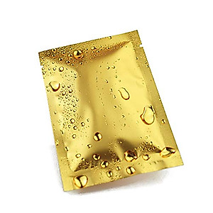 100PCS Matte Gold Metallic Foil Open Top Mylar Packaging Bags 12x18cm (4.7x7")