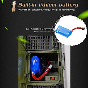 Adepe 1/16 2.4G Super RC Tank Rc Tank Toy 4WD Crawler Tracked Remote Control Vehicle Charger Battle boy Toys for Kids Children Boys Toys(with Three Rechargeable Batteries)