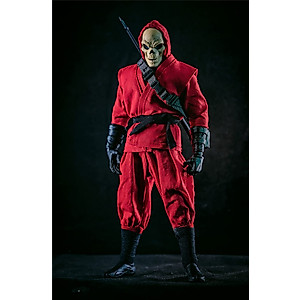 HiPlay 1/12 Scale Figure Doll Clothes, Ninja Suit, Outfit Costume for 6 inch Female Action Figure Phicen/TBLeague CM098(Red)