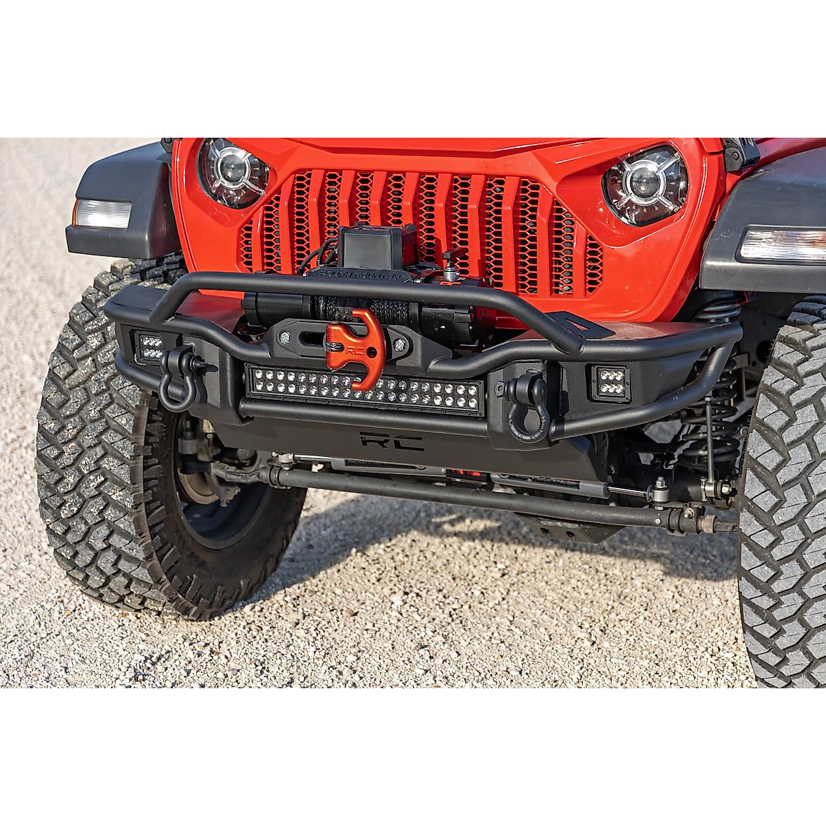 Rough Country Tubular Front Bumper for 07-24 Jeep Gladiator JT/JK & JL - 10647