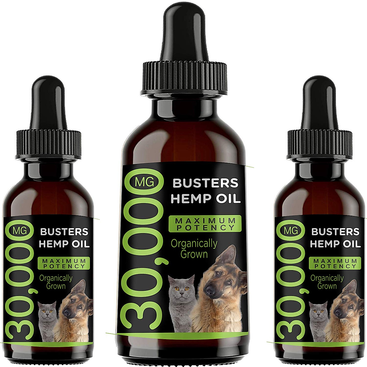 Busters Hemp Oil for Dogs, 3Pack, Calming, Pain Relief for Dogs and Pets, Advanced Mobility Support