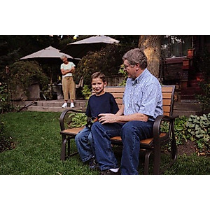 Lifetime 60055 Outdoor Glider Bench, 4', Walnut Brown