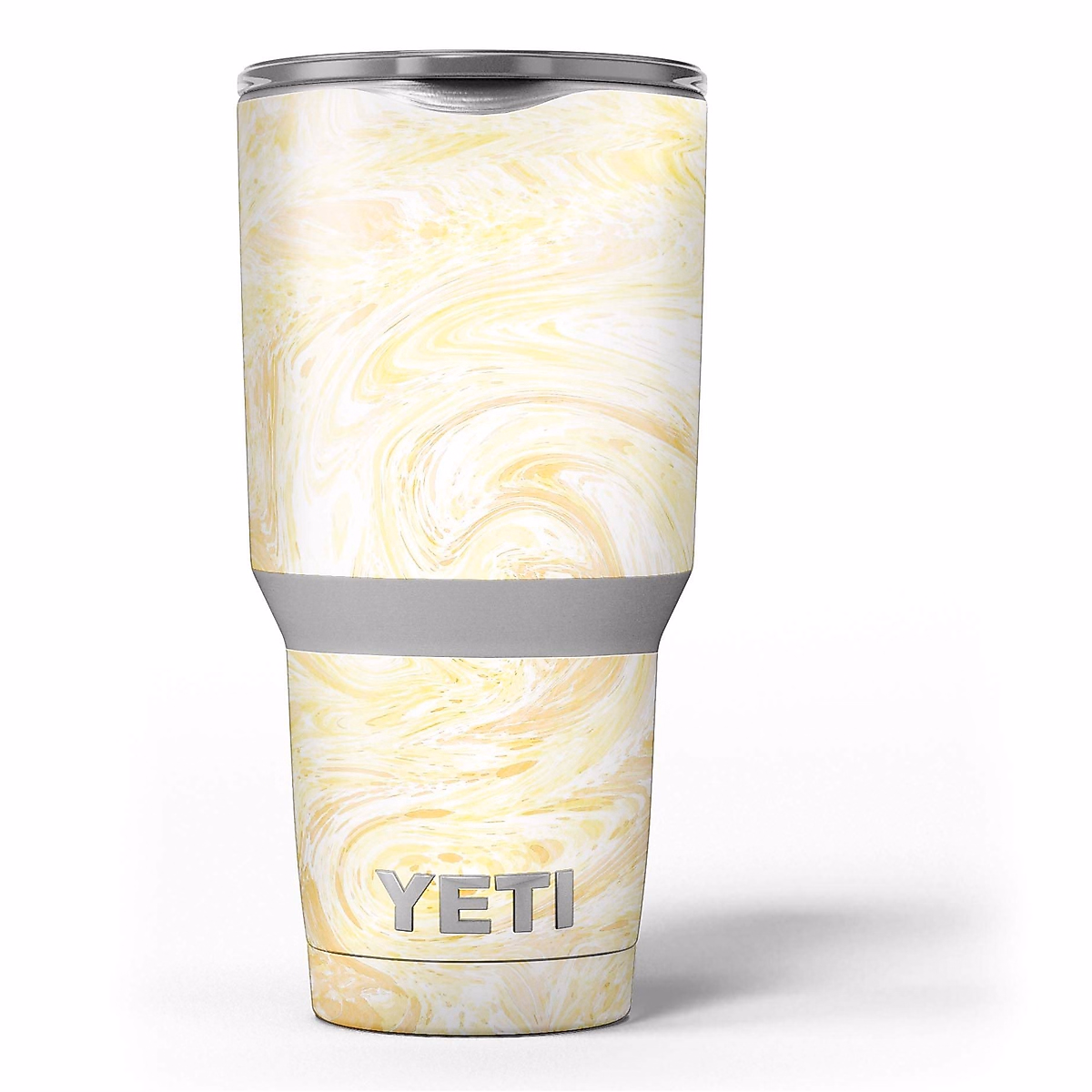 Design Skinz Yellow Slate Marble Surface V21 - Skin Decal Vinyl Wrap Kit Compatible with The Yeti Rambler Cooler Tumbler Cups