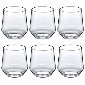 Amazing Abby - Sammy - 14-Ounce Unbreakable Tritan Wine Glasses (Set of 6), Plastic Stemless Wine Tumblers, Reusable, BPA-Free, Dishwasher-Safe, Perfect for Poolside, Outdoors, Camping, and More