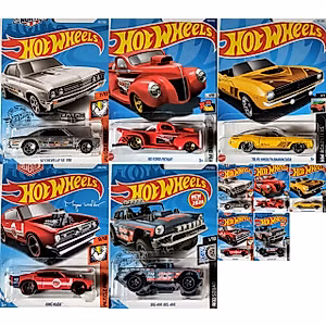 Hot Wheels Classic Hot Rods 1:64 Scale 5 Car Set Bundle