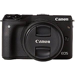 Canon EOS M3 24.2MP 1080P Wi-Fi Camera with EF-M 15-45mm is STEM Lens (Black) International Version (No Warranty)