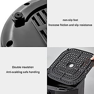 Air fryer integrated household oven multi-function large-capacity fryer automatic fryer-free French fries electric fryer (Black 26 * 29 * 32cm) (Black 26 * 29 * 32cm) (Black 26 * 29 * 32cm)