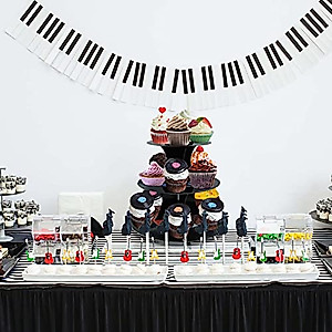 1950's Rock and Roll MusicTheme, 3-Tier Paper Record Cake Stand Cupcake Tower for 8-12 Cupcakes Perfect for 50's Theme Party Music Party Birthday Party Supplies, Gift for Music Lover