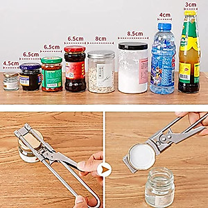 Master Opener Adjustable Jar & Bottle Opener,Jar Opener For Weak Hands,Adjustable Stainless Steel Can Opener,Kitchen Gadgets,Jar Gripper Tight Lid Opener(1PCS)