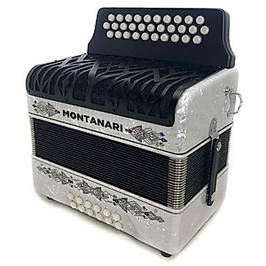 Montanari Vallenato Accordion GCF White