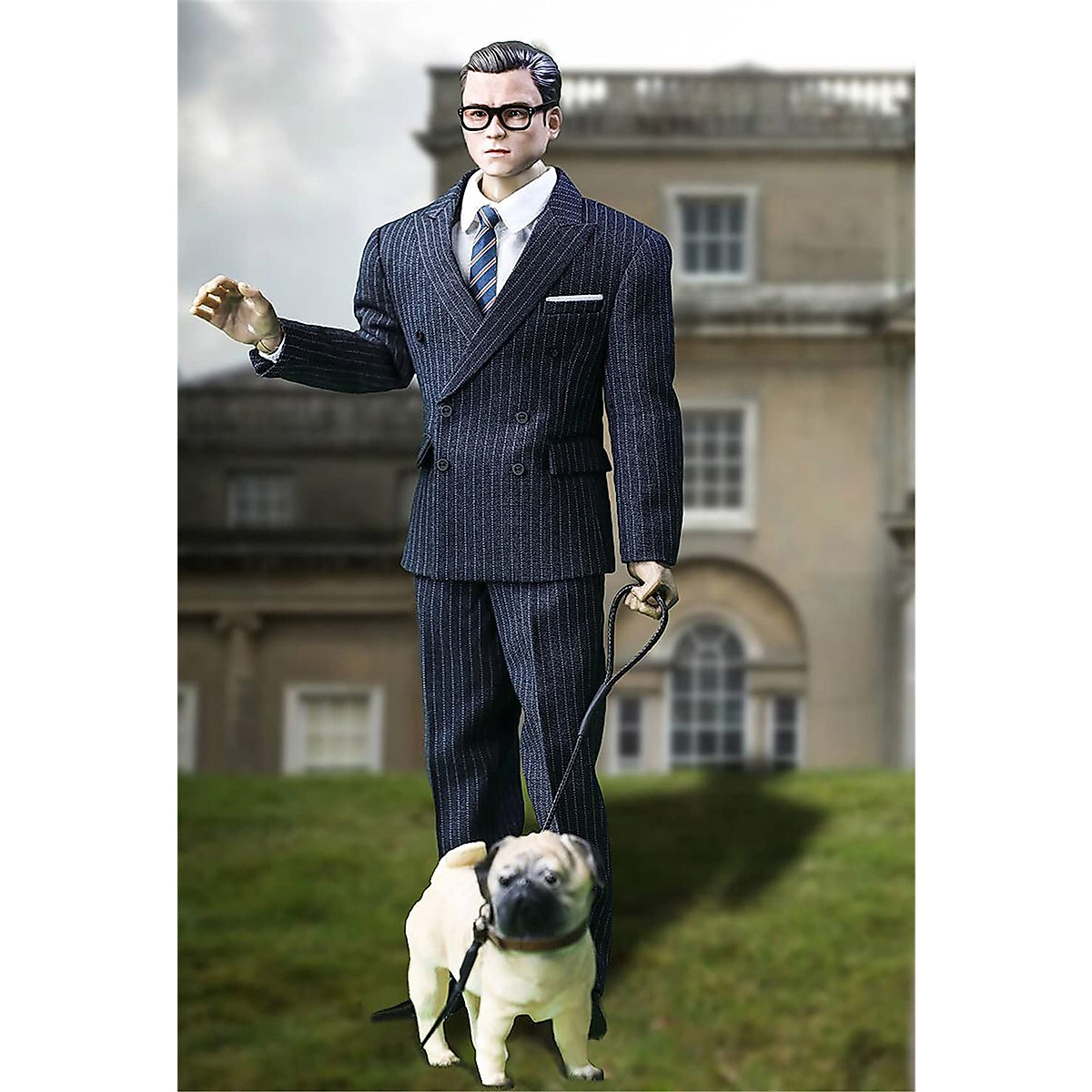 HiPlay 1/6 Scale Figure Doll Clothes, Head Sculpt+Coat+Shirt+Pants+Shoes+Gun+Dog Suit, Outfit Costume for 12 inch Male Action Figure Phicen/TBLeague CM092（Charcoal）