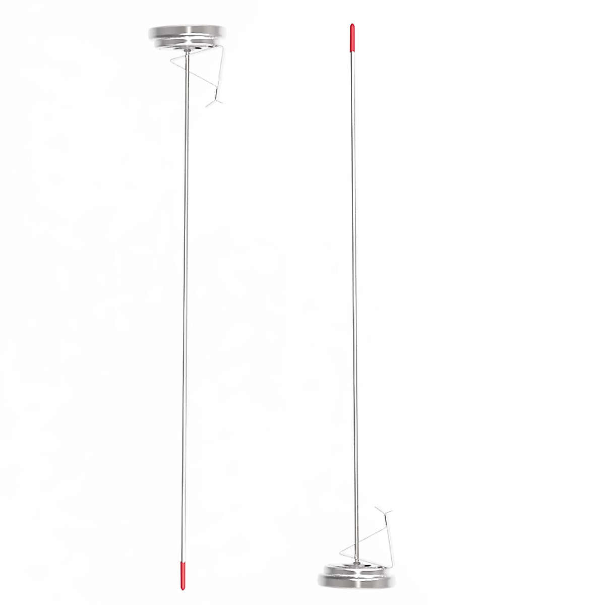 Lightbeam 16" Long Stem Deep Fry Thermometer with Clamp (2 Pack), Instant Read 2" Dial Meat BBQ Thermometer for Deep Fry, Grill, Turkey, Candy, Coffee etc