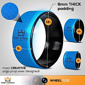 Habit Fitness Club - Yoga Wheel Set (Pro Series)- Best Roller Wheels for Relieving Back Pain, Correcting Posture & Yoga Pose & Stretching Assistant