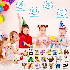 HOGOKIDS 26 Packs Party Favors for Kids - Animal Alphabet Building Set for Valentines Day | ABC Letters for Classroom Prizes Goodie Bag Fillers Stocking Stuffers Birthday Gifts for Boys Girls